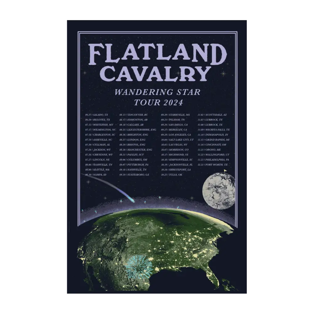 2024 Flatland Cavalry Wandering Star Tour Poster